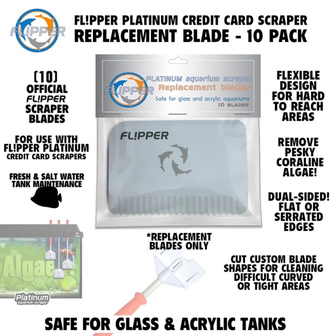 Flipper - Platinum CC Scraper ( Saplı Kazıyıcı ) Yedek Plastik Bıçak ...